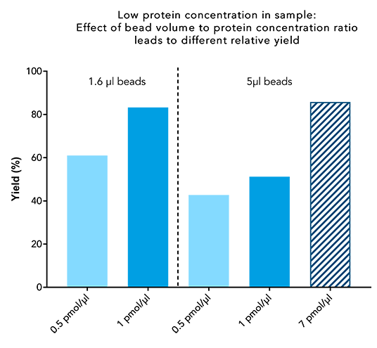 Protein purification with magnetic beads
